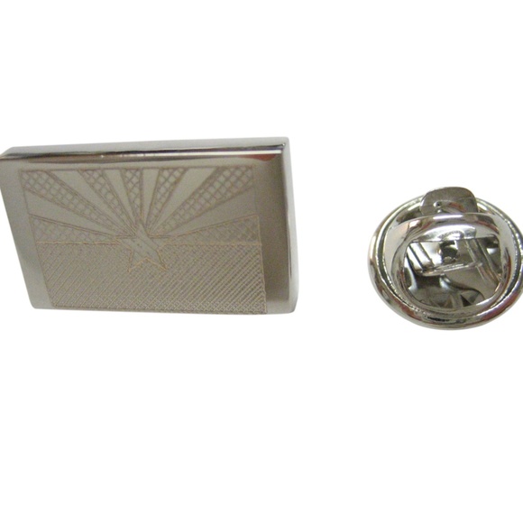 Kiola Designs | Accessories | Silver Toned Etched Arizona State Flag ...